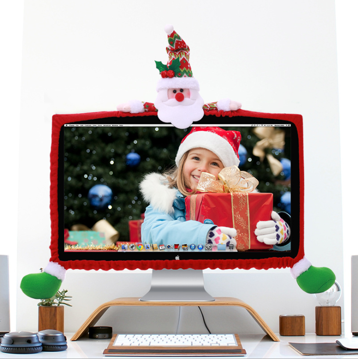 Christmas Computer Monitor Border Covers - Festive Decor