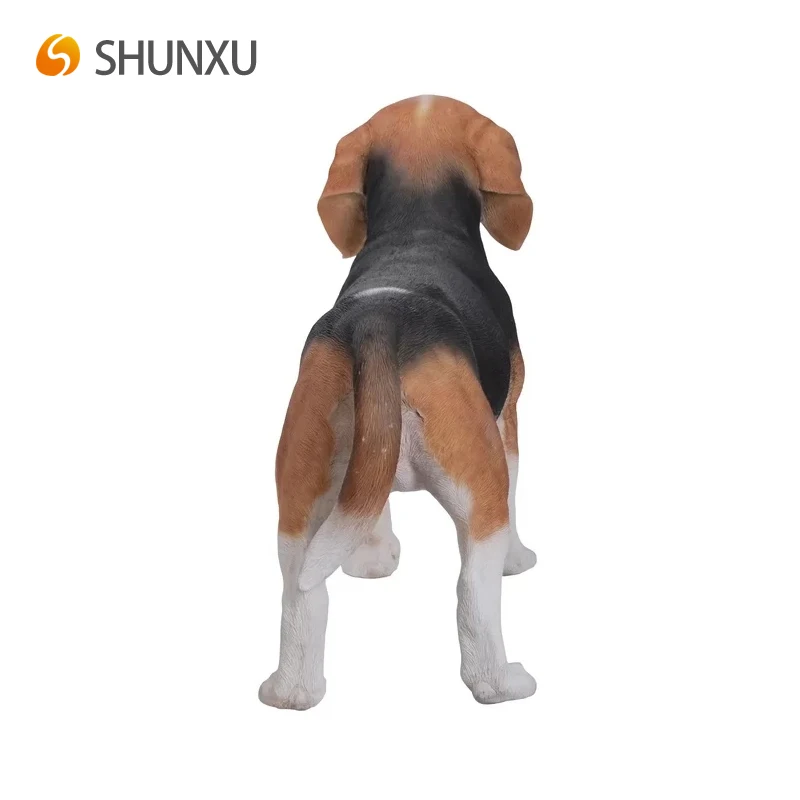 Vivid Detailed Resin Standing Beagle Dog Statue - Perfect Garden Decor ...