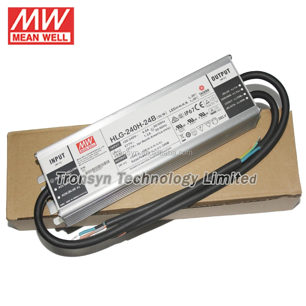 Meanwell Power Supply Hlg-240h-24(240w-24v) Led Waterproof Power Supply ...
