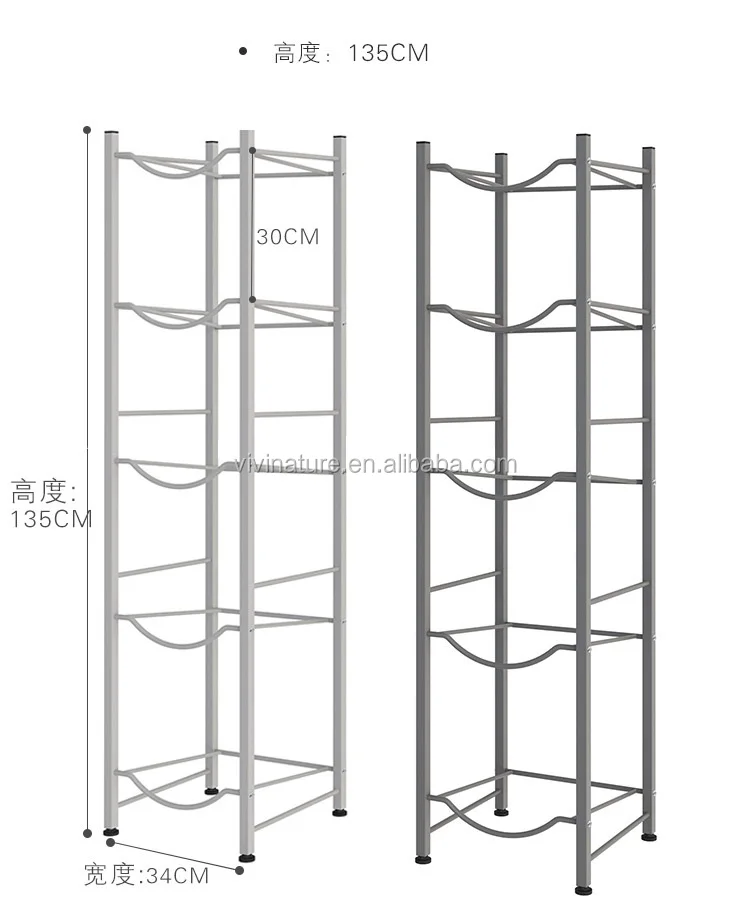 Water Cooler Jug Rack,4-tier Water Bottle Storage Rack Detachable Heavy ...