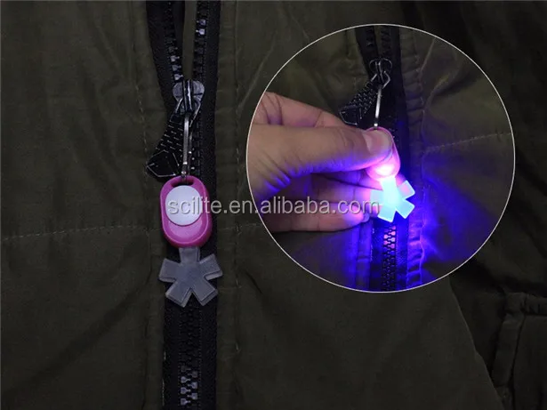 Custom Cheap Led Zipper Light Mini Led Flashing Zipper Safety Night ...