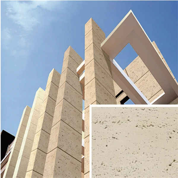 Travertine House Exterior Facing Tiles Porcelain Stone Mcm Fireproof ...