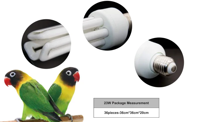 Parrot Growing Lighting 20w Bird UVA UVB Lamp 2.4% Color Sun