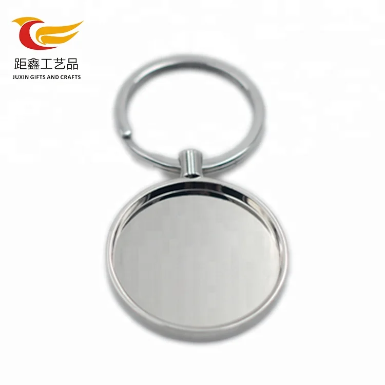 Bulk Blank Round Shaped Custom Keychains Key Rings Promotion Metal Key ...