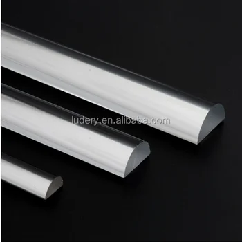 Pmma Extruded Rod Half Round Plastic Rod Clear And Solid Color - Buy ...