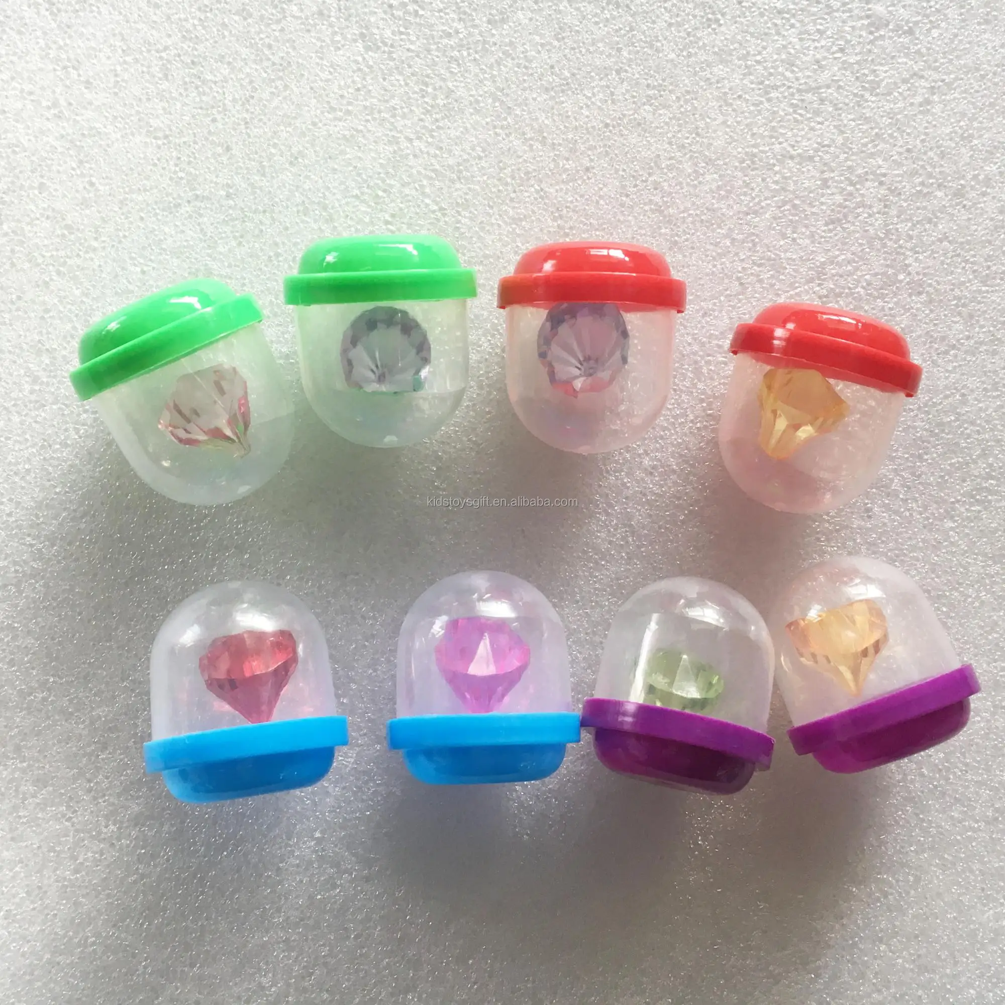 Cheaper Mini Plastic Coloful Diamond Toy,Small 1.1" Capsule For Vending ...