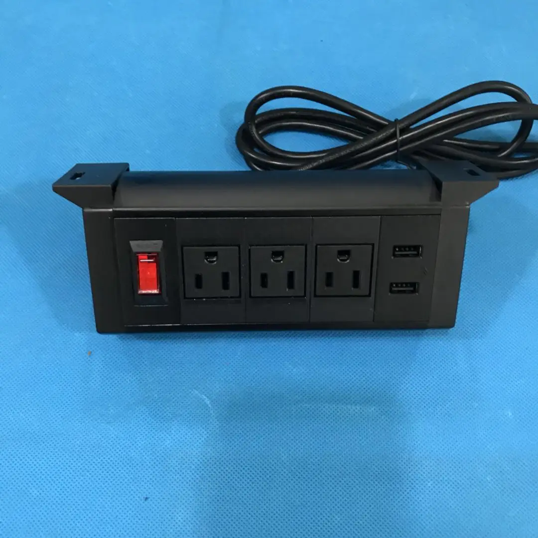 Hanging Desk Edge Socket Under Desk Power And Data Modules With Switch ...