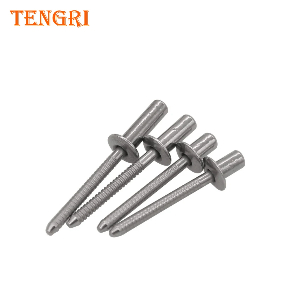 중단 잡아당기기 굴대 및 돌출 머리를 가진 Iso 15973 닫히는 끝 장님 리베트 - Buy Protruding Head ...