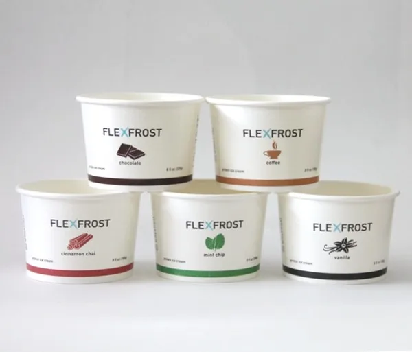 250ml 8oz Paper Ice Cream Cups - Disposable & Customizable