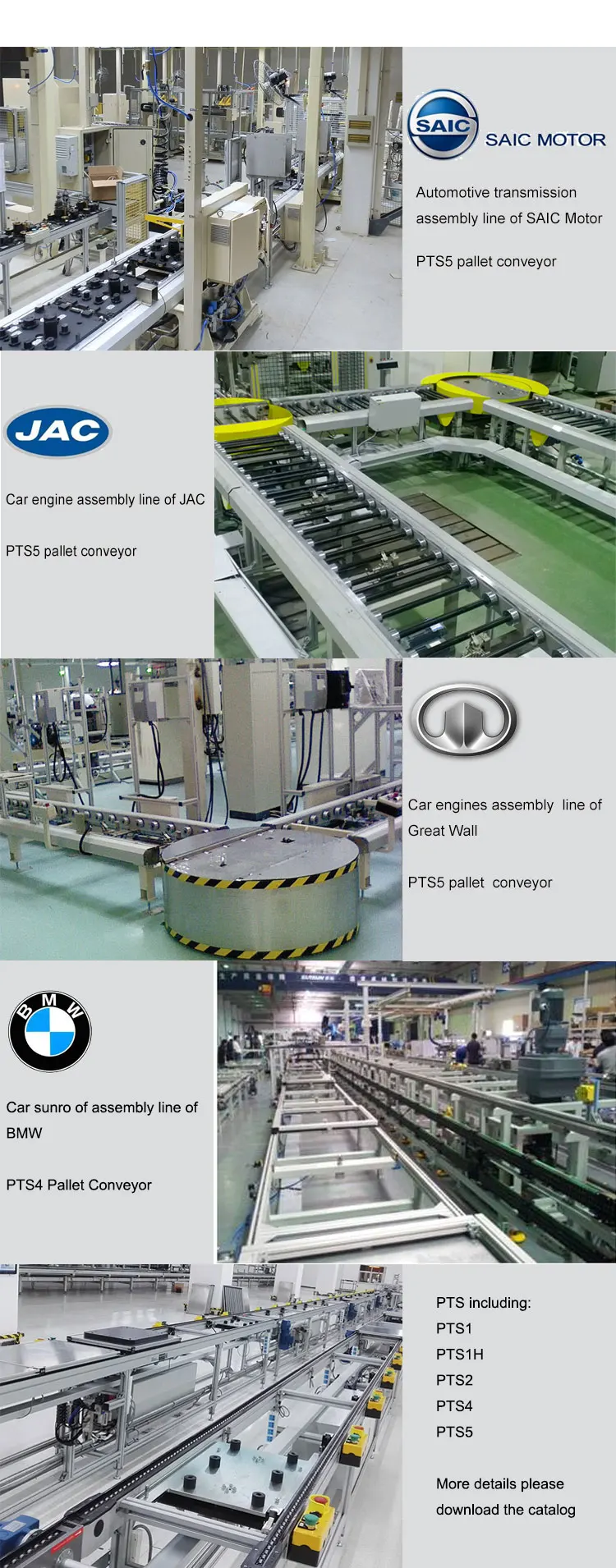 Pts Modular Aluminum Profile Pallet Conveyor Car Assembly Line For ...