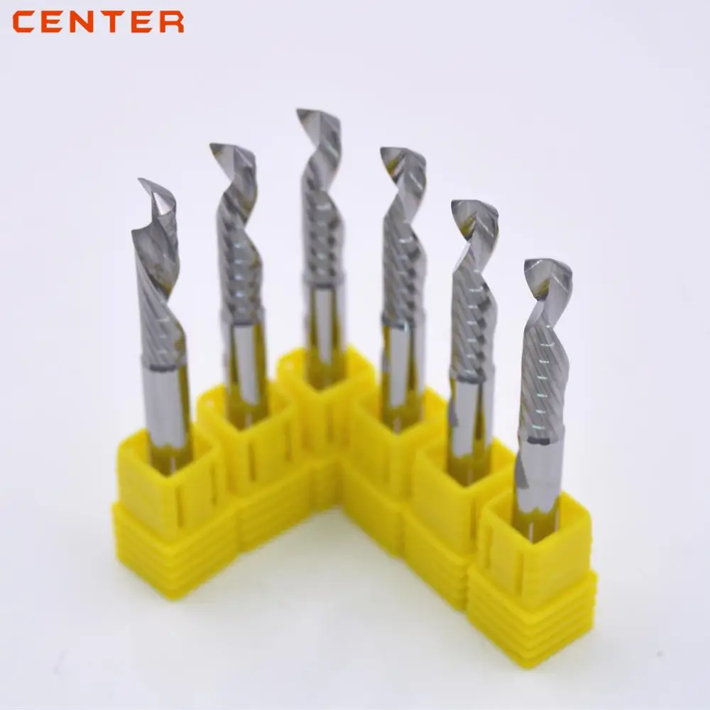 Single Flute Up&down Cut Carbide Compression Wood Cutter End Mills