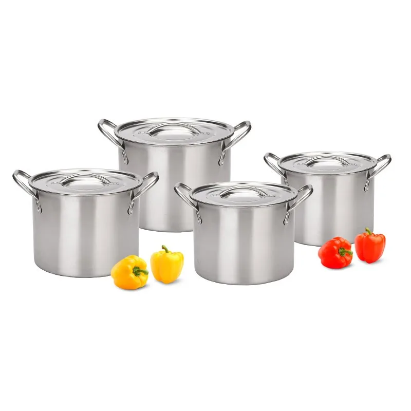 8pcs Stainless Steel Stock Pot Sets - Sustainable Cookware