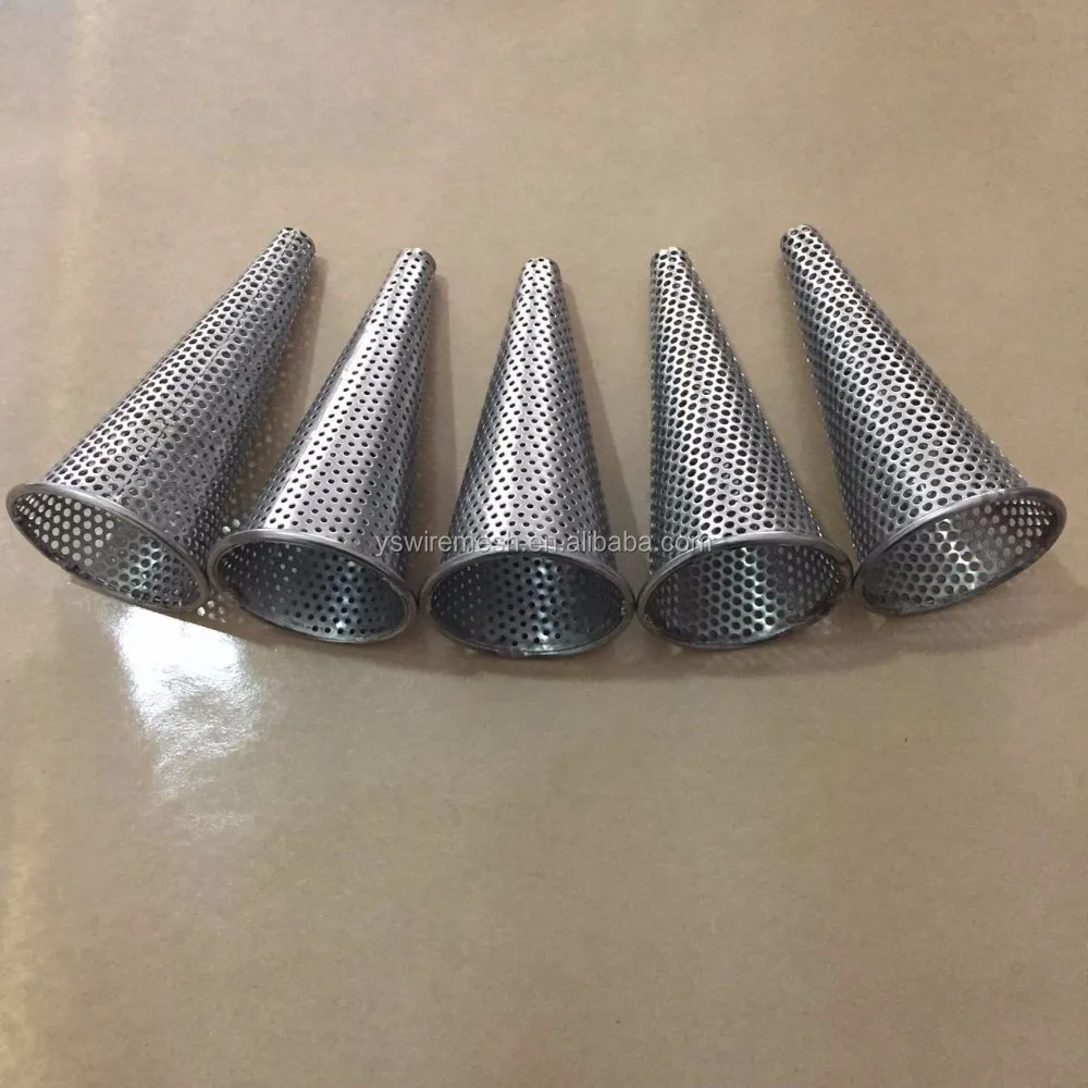 Ss304 Food Grade Customized Stainless Steel Perforated Tubes Cone For ...