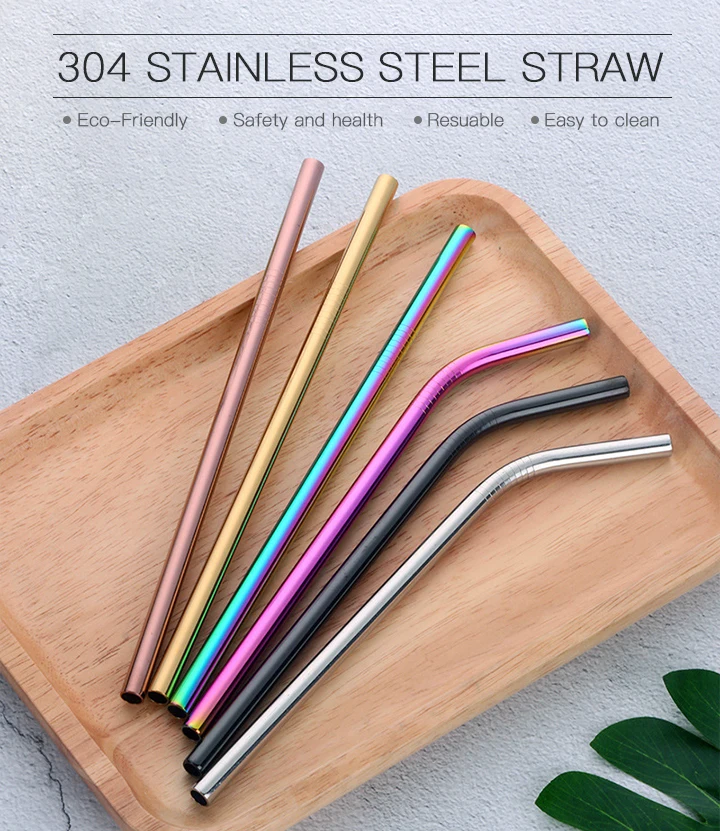 Wholesale Eco Friendly Edible Metal Straws Set Reusable Drinking ...