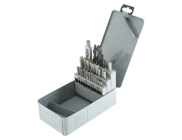 29Pcs Metric Hand Tap and Drill Bit Set for Steel Aluminium Stainless ...