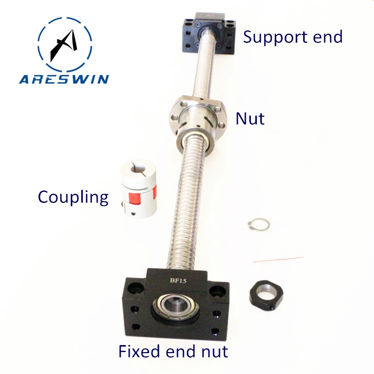 Miniature Ball Screw 10mm Sfu1004 Left Hand And Right Hand Thread Ball ...