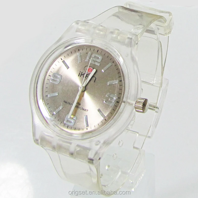 Clear Plastic Watches Transparent Hot Sale Promotional Silicone Watch ...