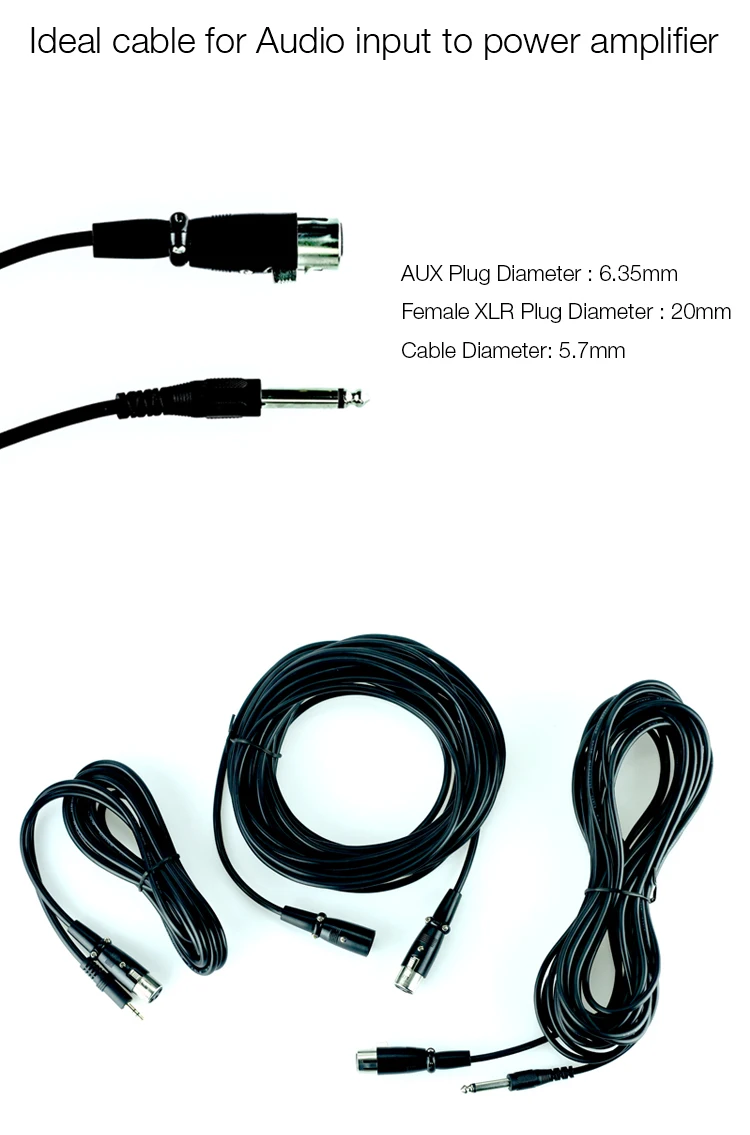 3 Pin Xlr Female To Aux 6.35mm 1/4 Inch Speaker Microphone Balanced ...
