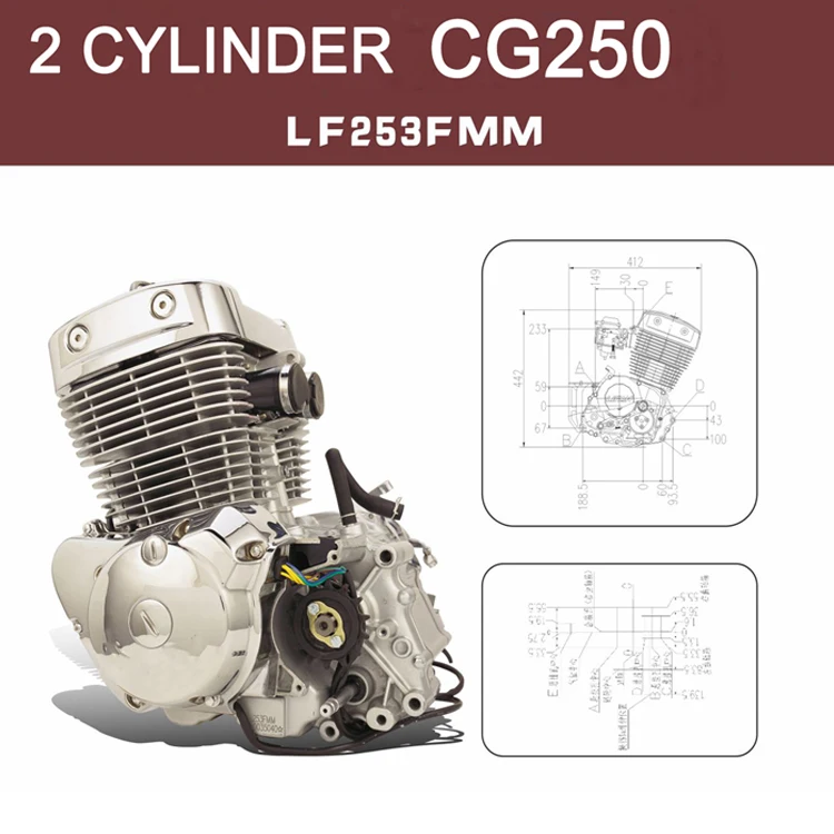 Trade Assurance Two Cylinders Air-cooled Four Stroke Cg250 Motorcycle ...