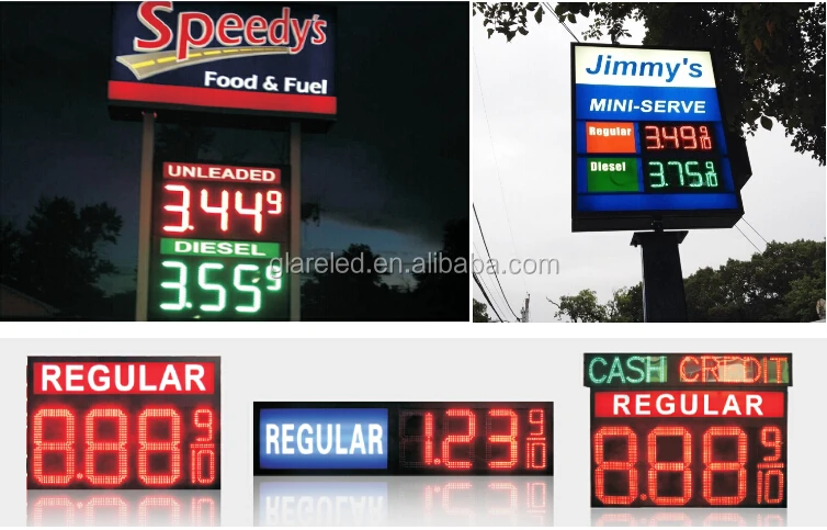 Wireless Connections Led Gas Station Sign Fuel/oil/gas/petrol Station ...
