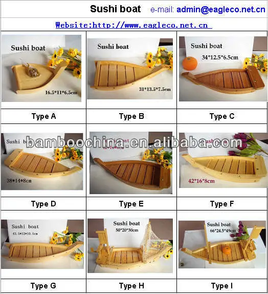Simple Wooden Bamboo Sushi Boat Display Tray Wholesale - Buy Sushi ...