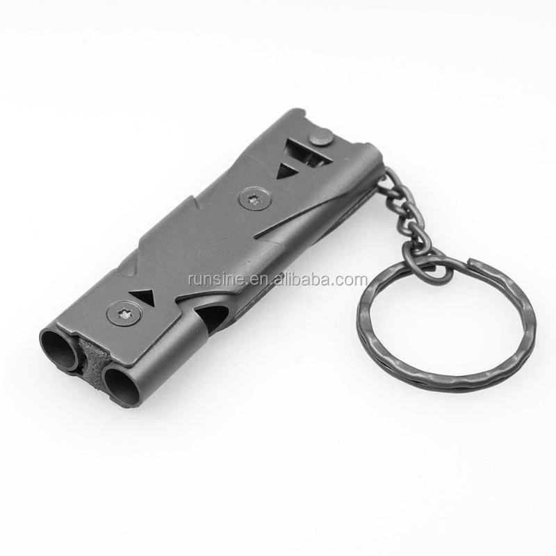 High Quality Double Pipe Whistle High Decibel Stainless Steel Outdoor ...