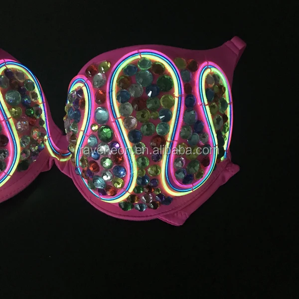 Handmade Brasled - Colorful, Light-up Bras for Festivals