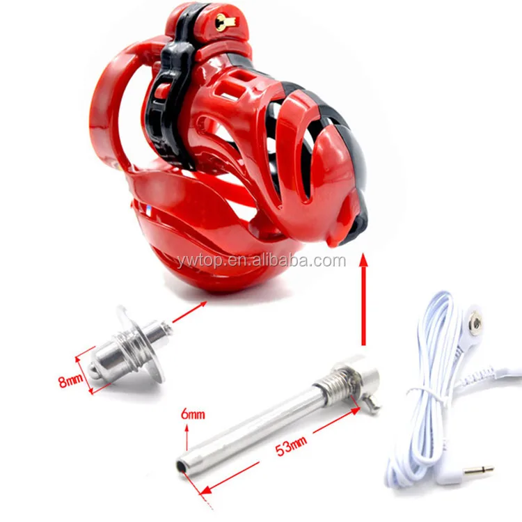 3d Design Electro Shock Male Chastity Penis Cage Device Scrotum Ball 9490