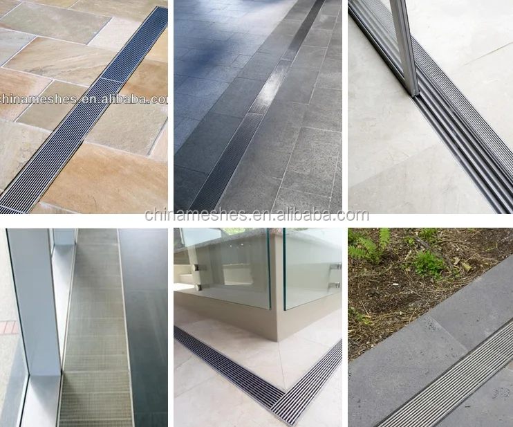 Stainless Steel V-Shaped Profile Drain Grating - Durable & Stylish
