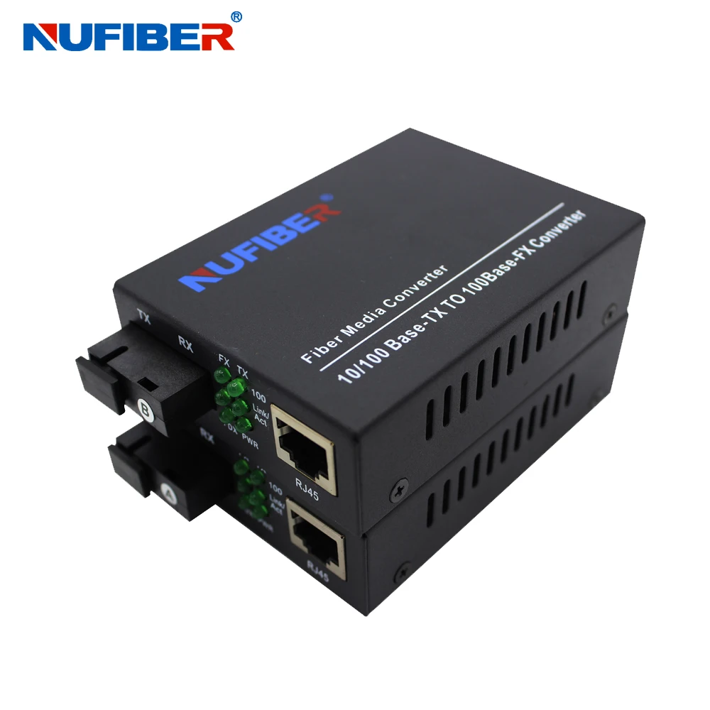 Gigabit Optical Media Converter 1000Mbps Fiber Duplex MMF 850nm 550m ...