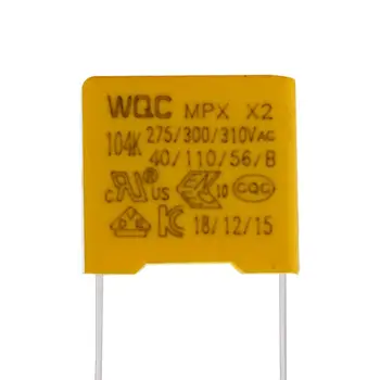 Free Sample 275v 104k Safety Polyester Mkp X2 Capacitor 0.1uf 310v Mpx Film Capacitor 100nf Ac ...