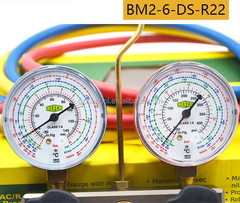 High Quality Switzerland Refco Aluminum Manifold Gauge Bm2-6-ds-r22 For ...