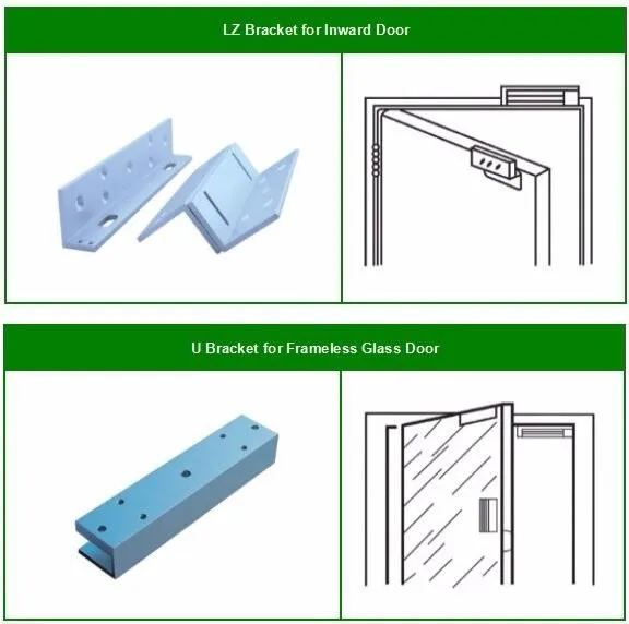 Single Door Access Control Magnetic Door Lock L Z U Brackets - Buy ...