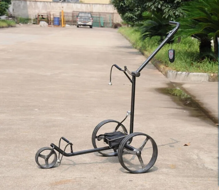 Electric Golf Trolley Golf Caddy Carbon Titans Stainless Golf Trolley ...