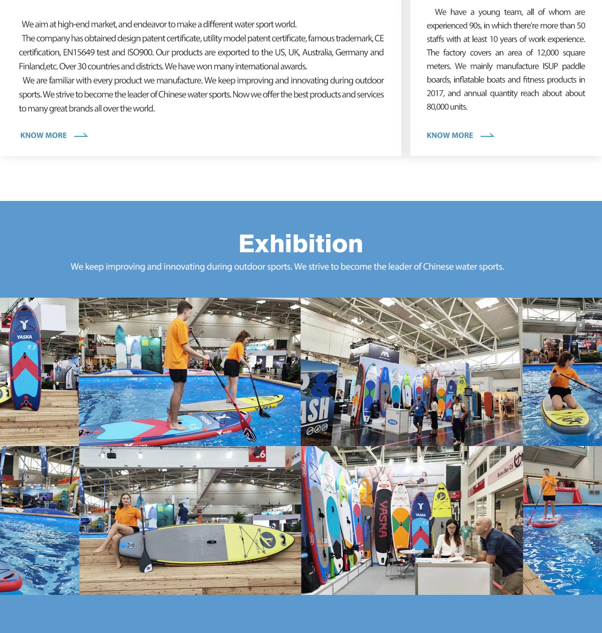 YASKA LEISURE PRODUCTS CO.,LTD - ISUP Paddle Board, Inflatable Air Track