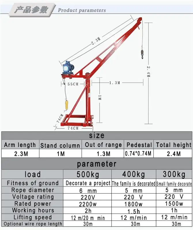 Excellent Design 500kg Lifting Gear Manually Operated Small Portable ...
