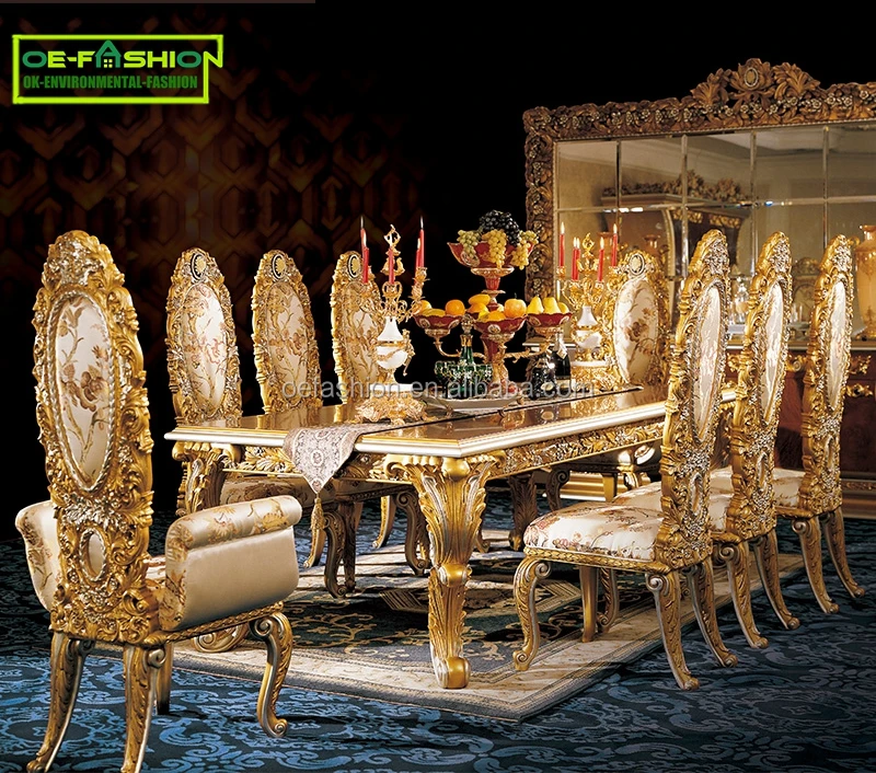 Luxury Classic Dining Table for Royal Parties - Stylish Solid Wood ...