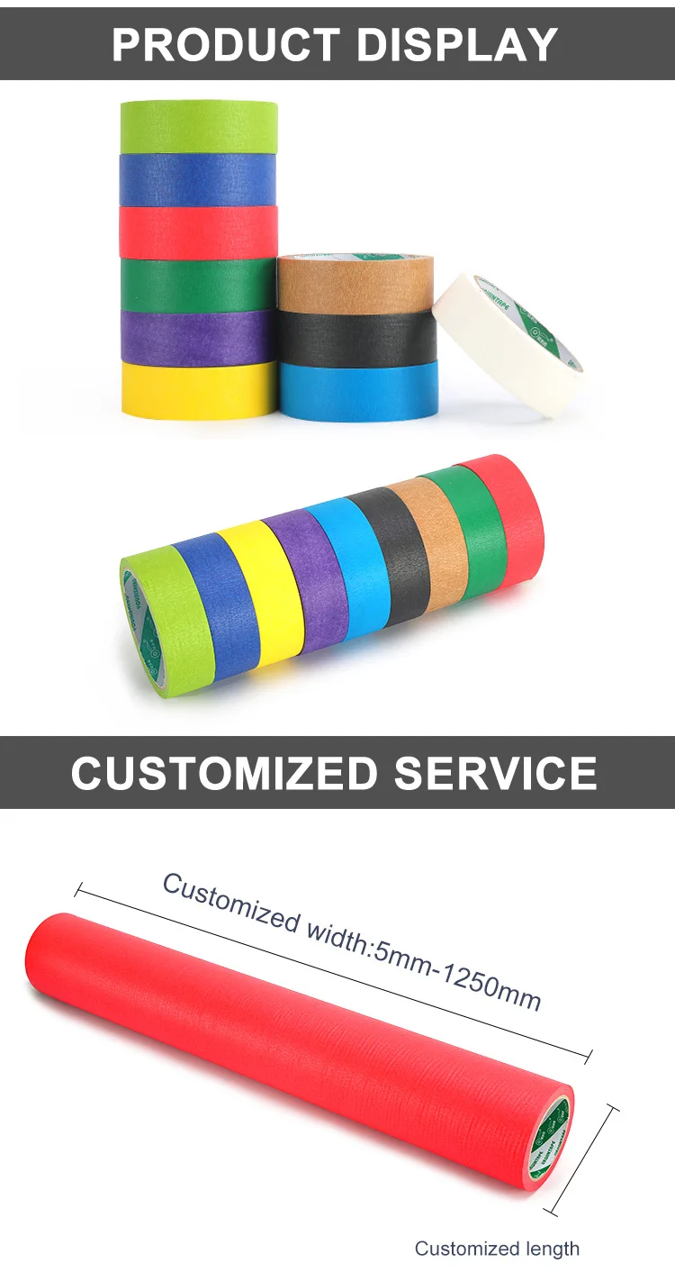 Rainbow Color Craft Paper Tape Colorful Teacher Tape for Art Kids Craft ...