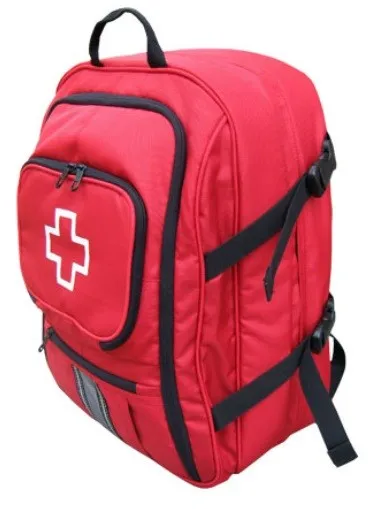 Red Backpack First Aid Kits - Emergency Treatment Essentials