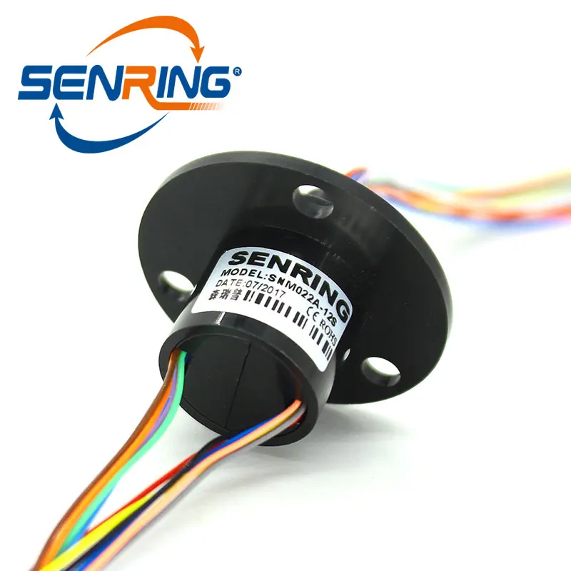 Senring Slip Ring with Flange - 22mm, 12 Wires, 240V
