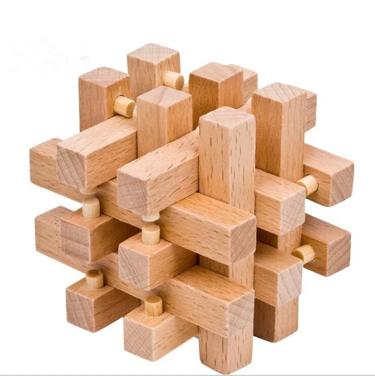 Classical Chinese Puzzle Toy For Children Iq Wooden Block Puzzles Brain ...