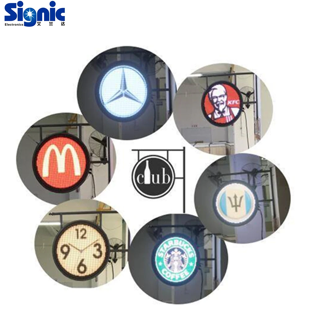 Creative Circular Logo Led Signboard Customized Led Screen /full Color ...