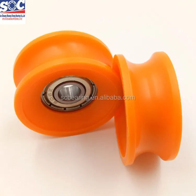 605 608 627zz Plastic Pu Rubber Coated Roller Bearing For Cabinet ...