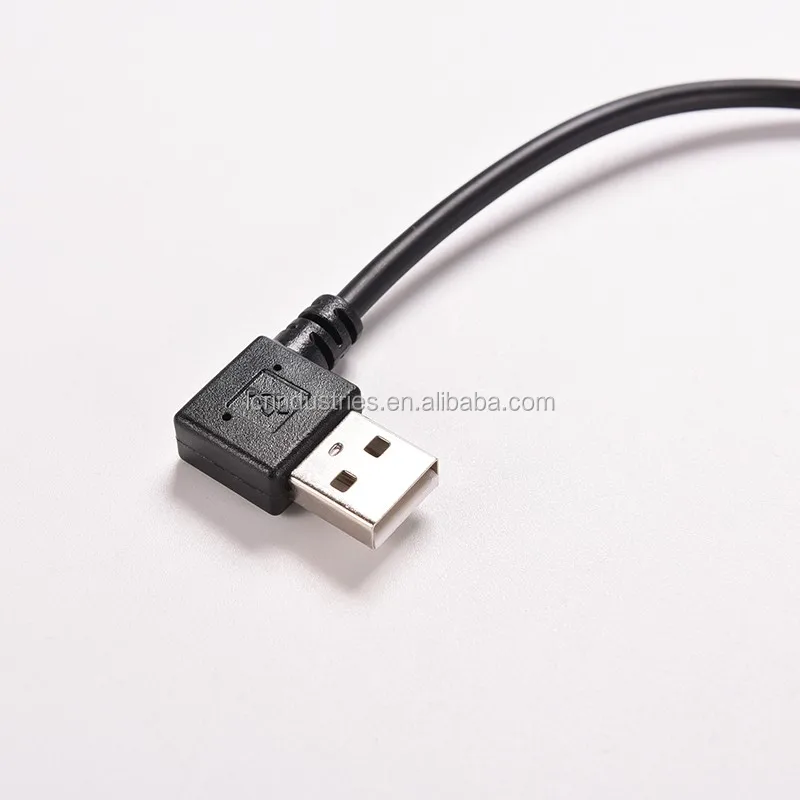90 Degree Left Angle Usb A Male To Right Angle Micro Usb Data Charger ...