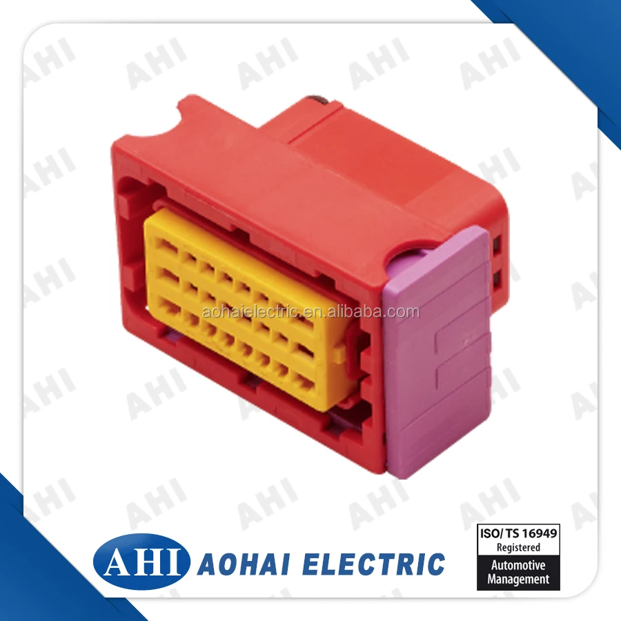 24 Pin Ecu Connector Cover,Black Automotive Plastic Cable Female ...