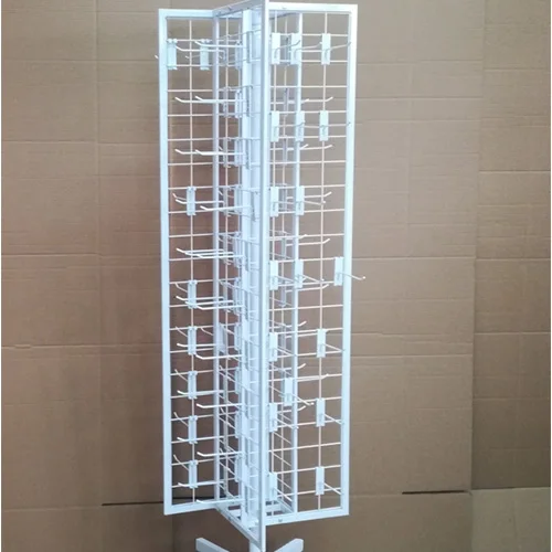 Four Sides Metal Hanging Wire Display Racks With Hooks - Eco-Friendly ...