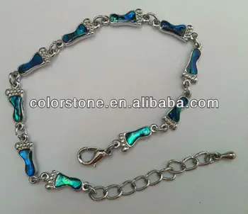 Petite Silver Footprint Charm Link Bracelet,Patter Of Little Feet ...