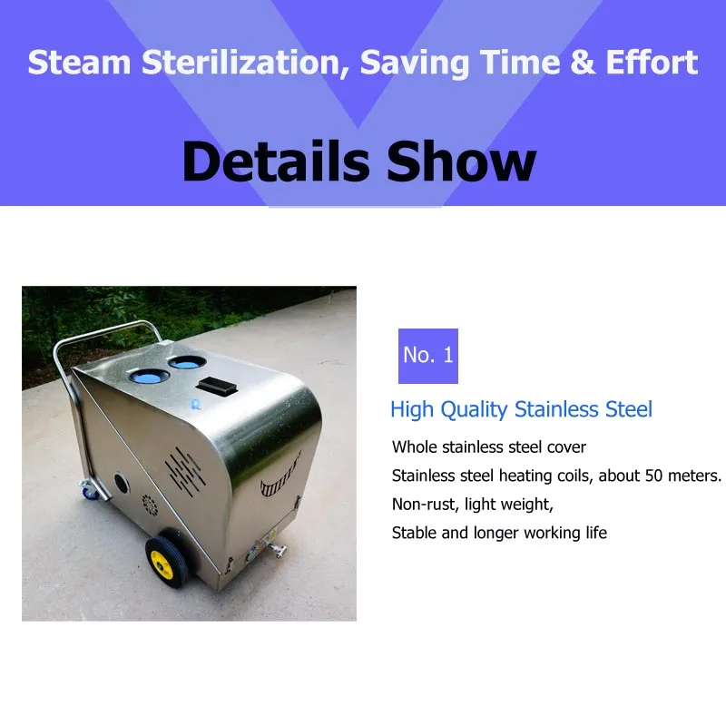 Ce 새로운 20 바 디젤 증기 70 Bar 워터 제트 휴대 스팀 세차 기계 가격 판매 Buy 스팀 세차 기계모바일 스팀