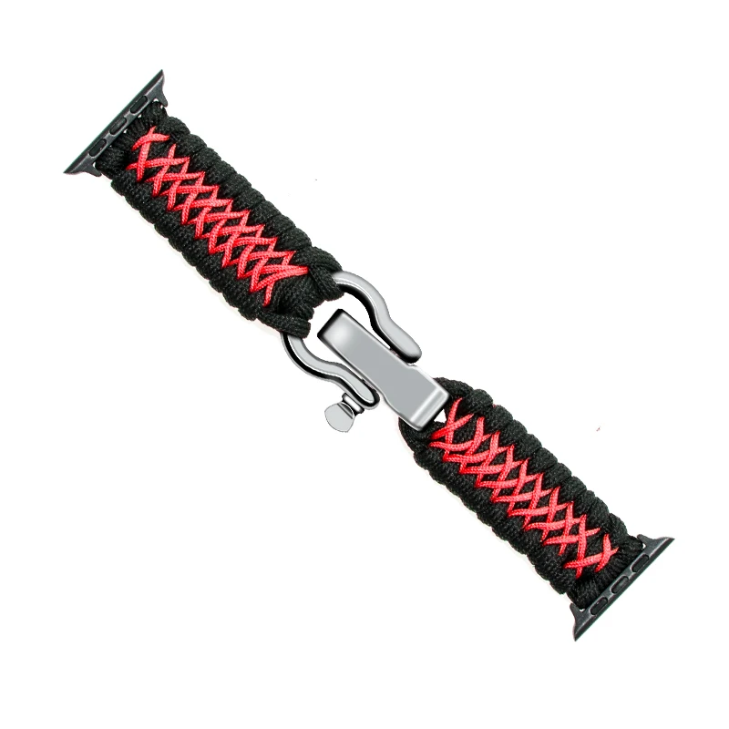 Trendybay Survival Outdoors Woven Nylon Rope Strap For Apple Watch Band ...