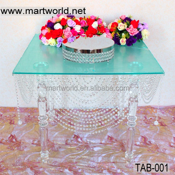 Latest Acrylic Table With Led Light,Crystal Acrylic Table For Wedding ...